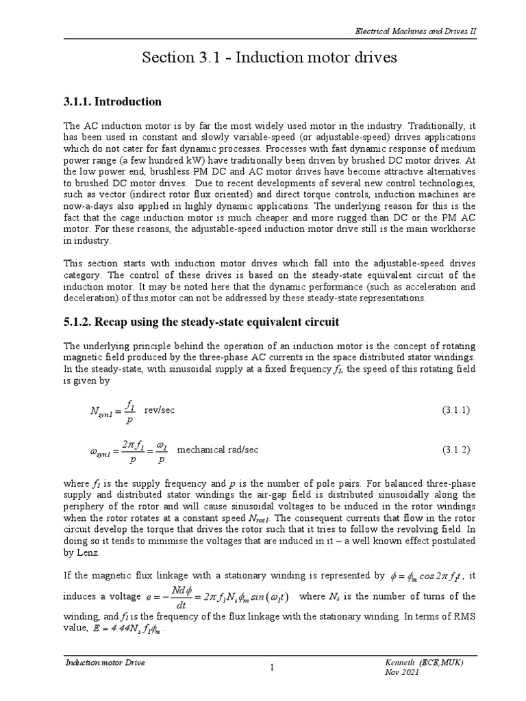 Section 3 1 - Analysis of Induction Motor Drive | PDF