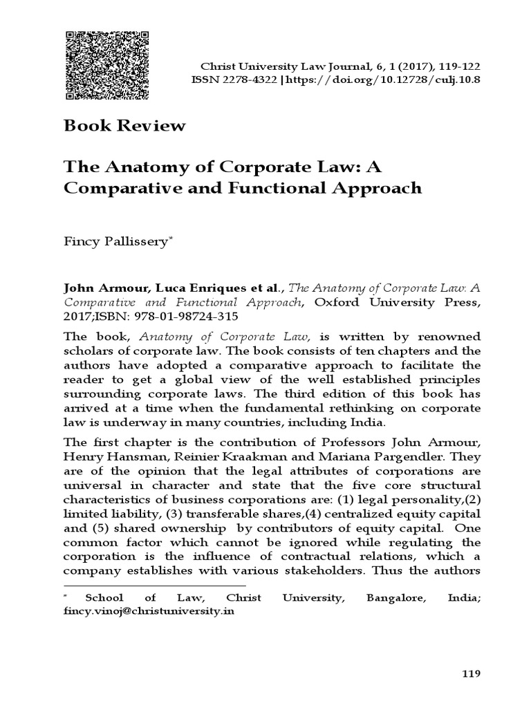 The Anatomy of Corporate Law A Comparati | PDF