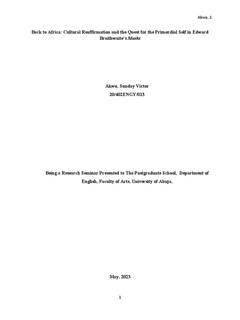 Fragmentation and Alienation in Caribbean Poetry | PDF