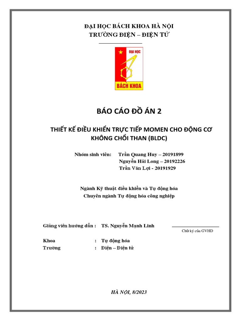 Da2 ĐKĐC BLDC | PDF