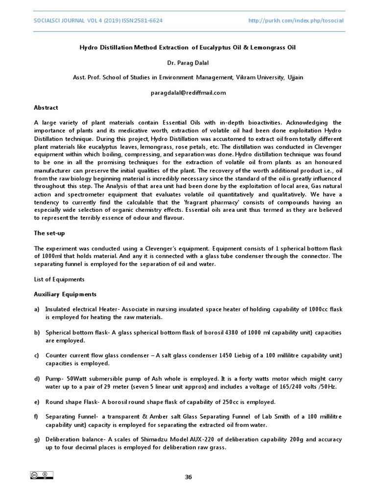 Hydro Distillation Method Extraction of Eucalyptus Oil Lemongrass Oil ...