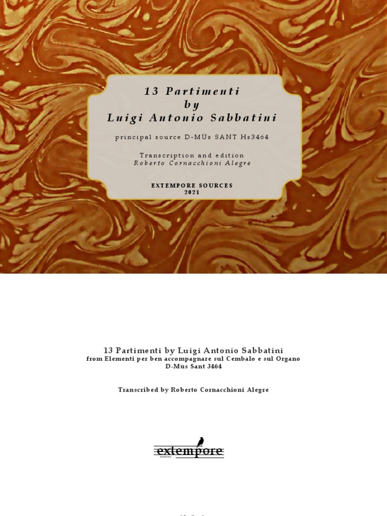 Sabbatini Partimenti Edition - v1.0 - Compressed | PDF