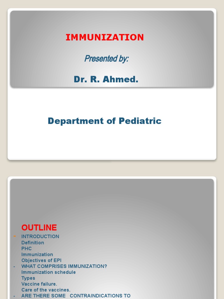 Immunization | PDF | Vaccines | Immunity (Medical)