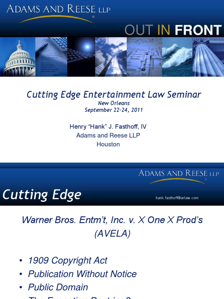 Cutting Edge Entertainment Law Seminar | PDF | Copyright | Video On Demand