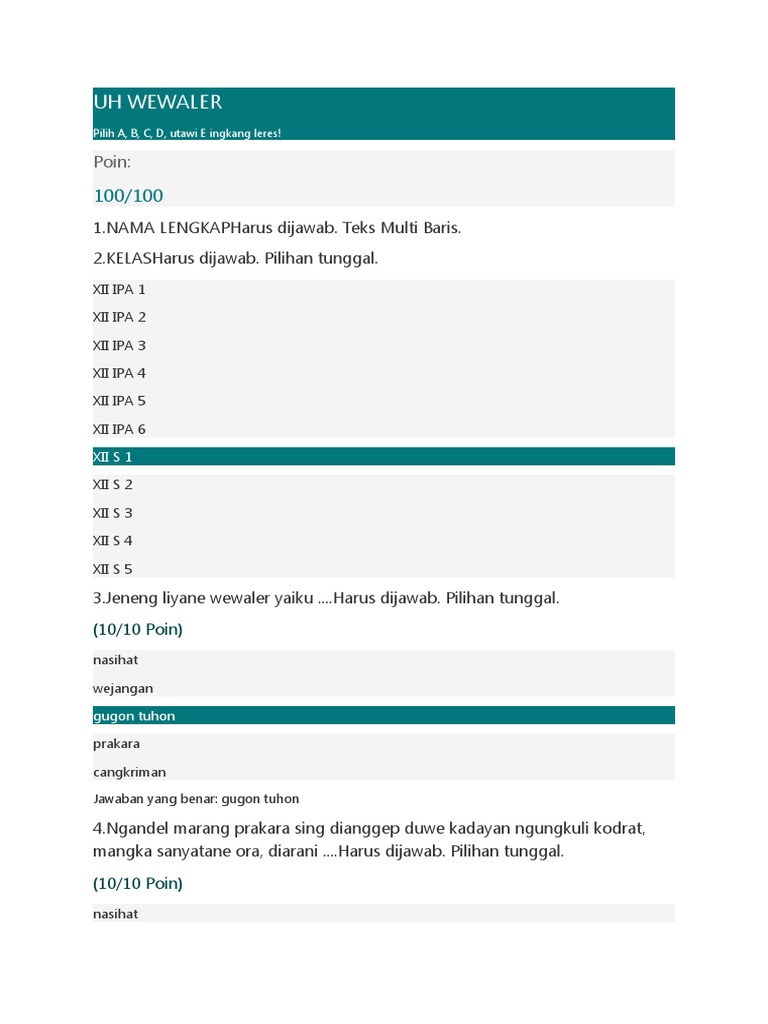 Uh Wewaler B.jawa | PDF