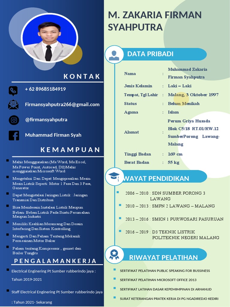 CV M Zakaria Firman S-Dikonversi | PDF