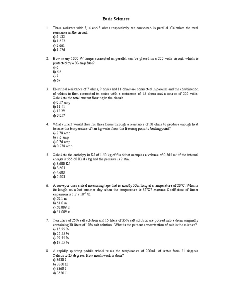 Basic Sciences Test Problem - Quest - 1Q2324 | PDF