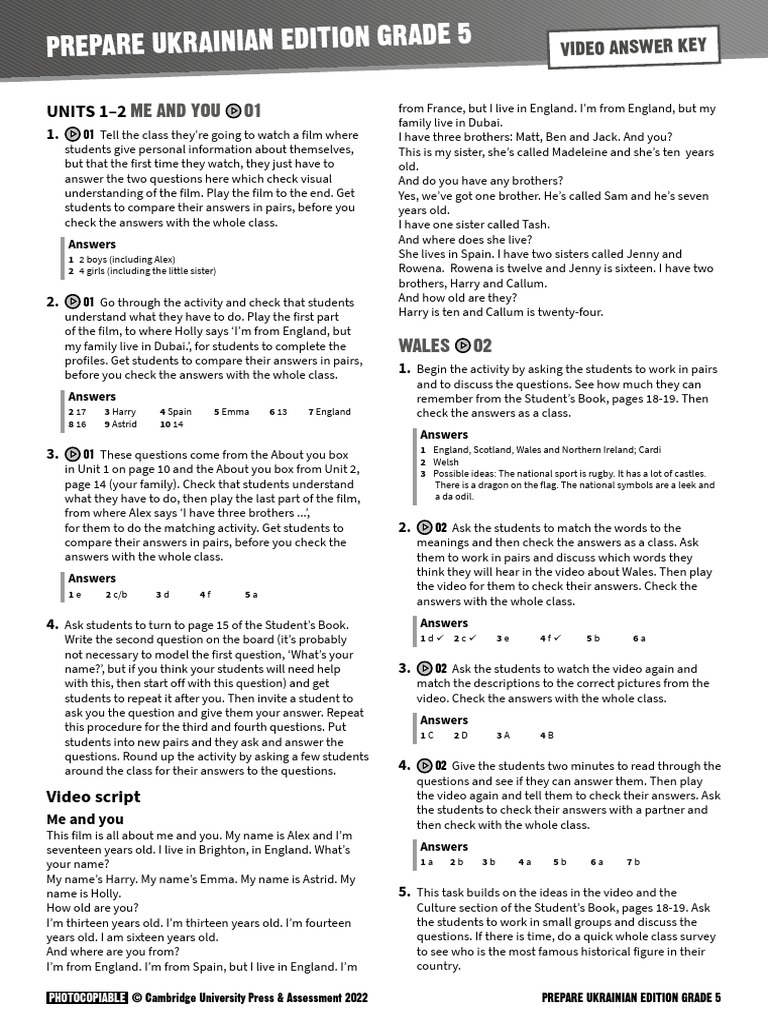 Video Keys Prepare 5 3 1 | PDF | Sweater | T Shirt