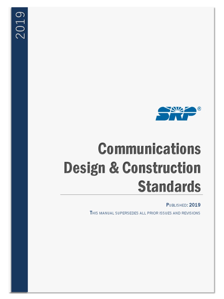 Communications Design and Construction Standards | PDF | Electric Power Transmission | Optical Fiber