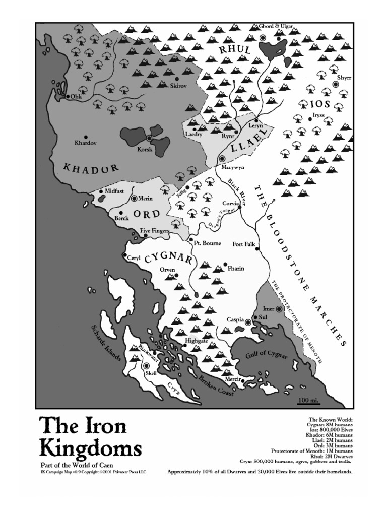 3rd Edition - Privateer Press - Accessory - Iron Kingdoms Map | PDF
