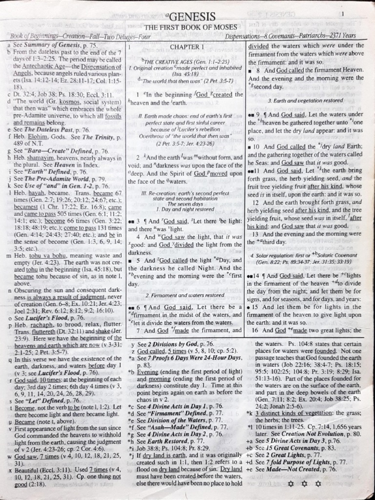 Dakes Work On Genesis 1 and 6 | PDF