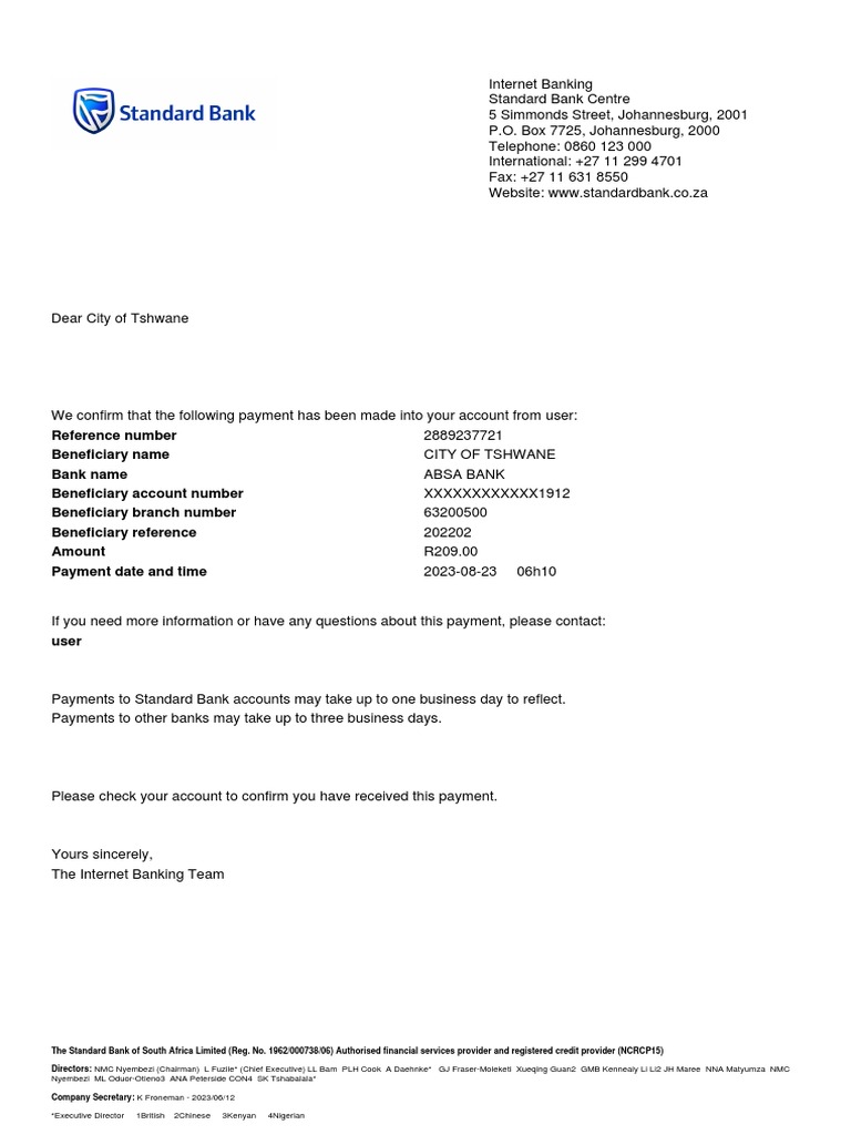 Payment Confirmation | PDF