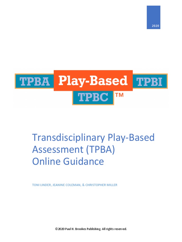 Transdiciplinary Play Based Assessment Online Guidance 2 | PDF