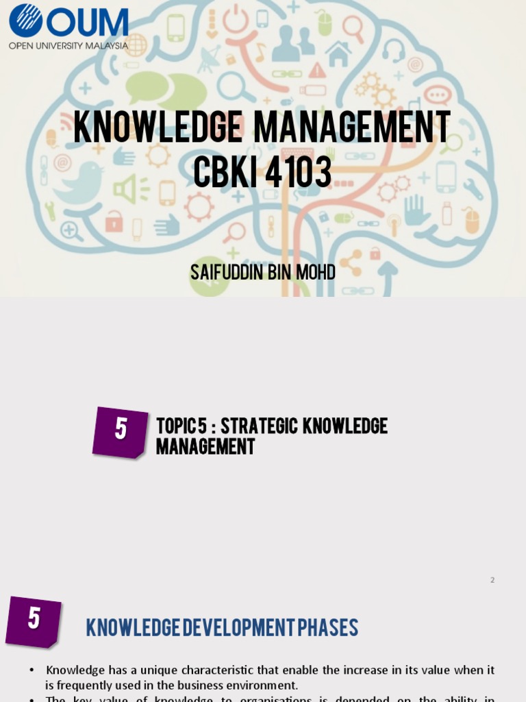 OUM - CBKI4103 (Topic 5) | PDF