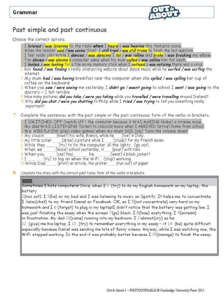 OA1 Grammar Worksheets Final (1) (1) | PDF