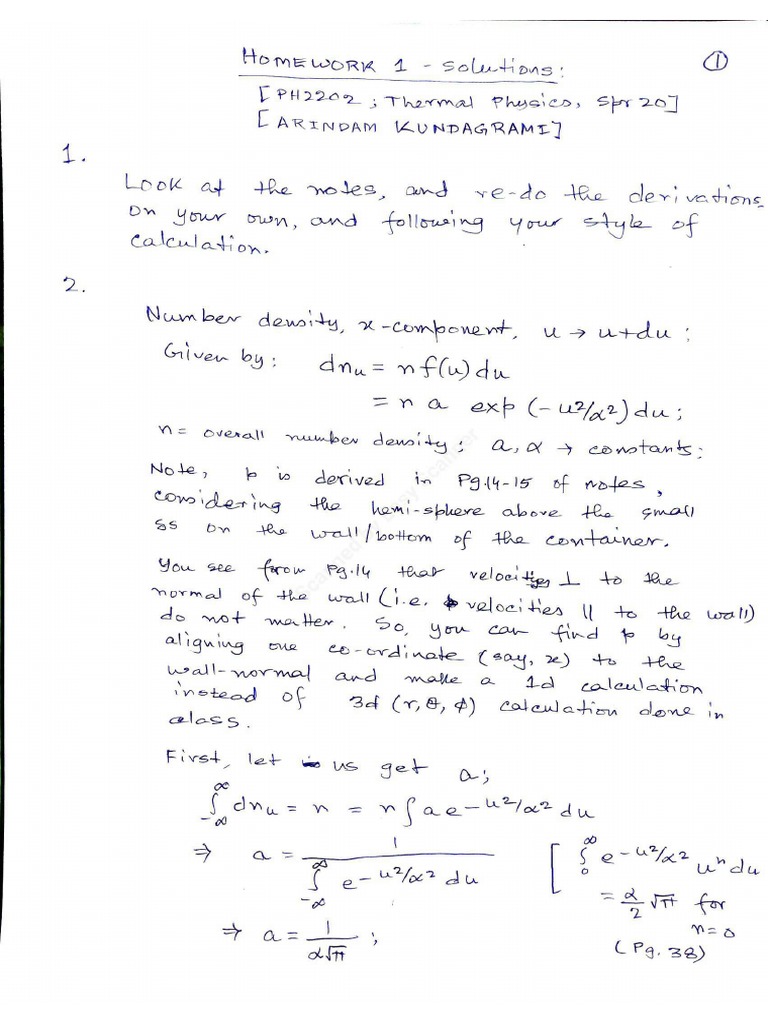 IISERK-PH2202-ThermalPhysics-Spr2022-HW1-Solutions | PDF