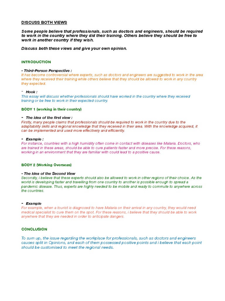 IELTS Discuss Both Views Question | PDF | Expert | Knowledge