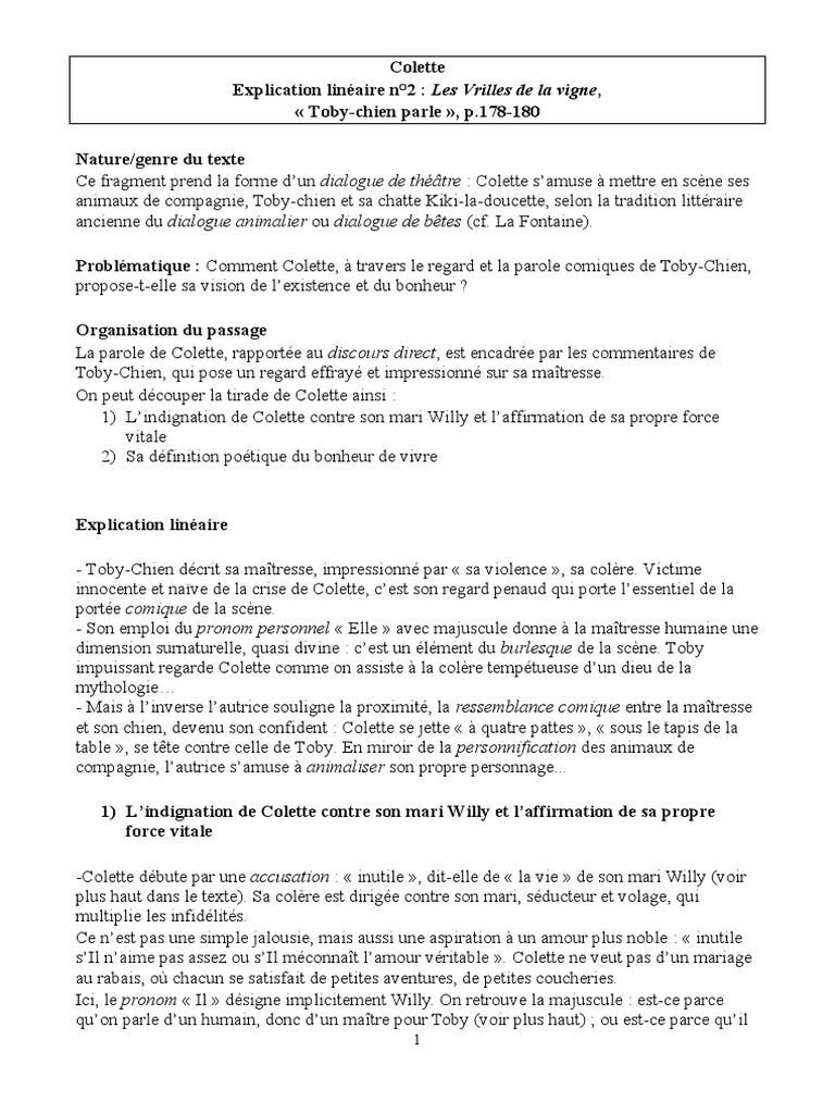 LA N°2 - Toby-Chien Parle | PDF