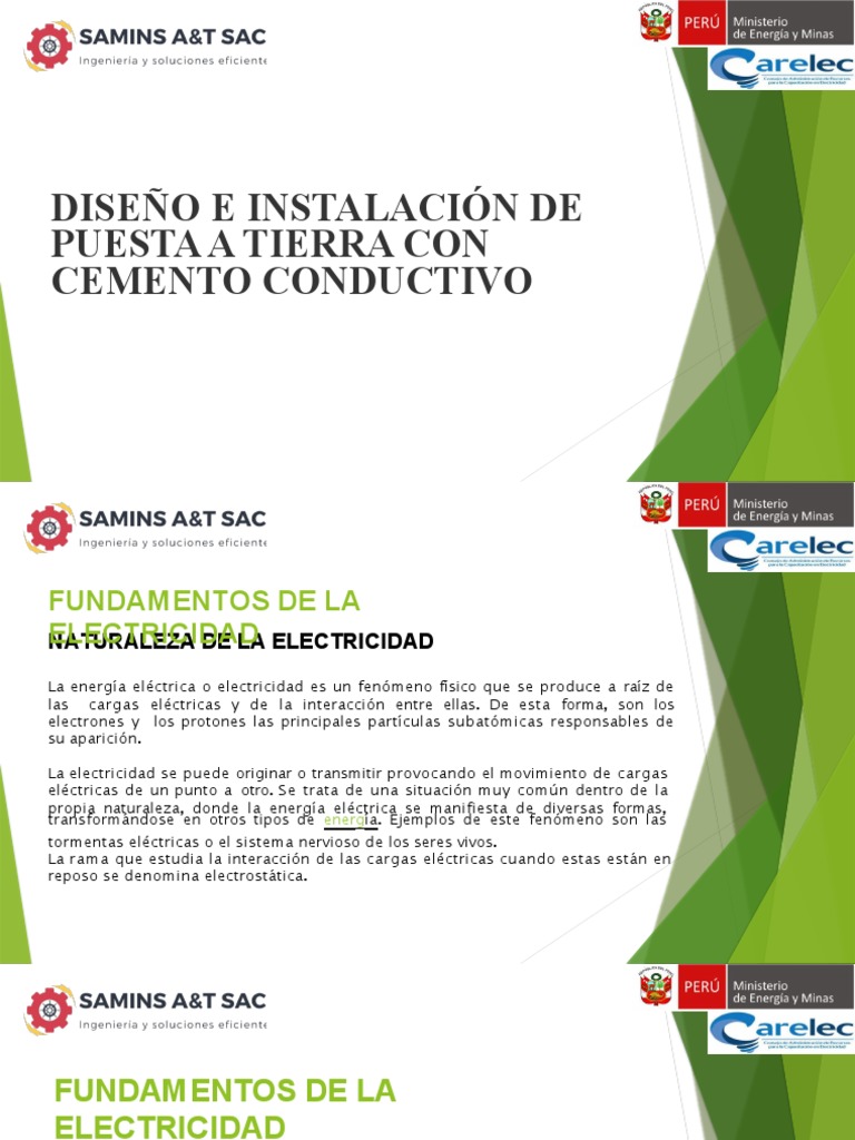 Diseño e Instalación de Puesta a Tierra Con Cemento Conductivo | PDF