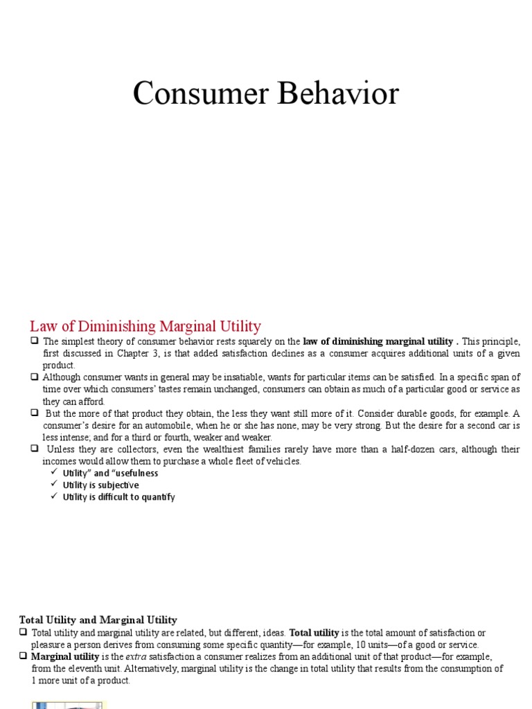 Consumer Behavior | PDF | Utility | Demand