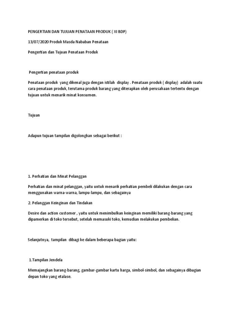 Pengertian Dan Tujuan Penataan produk-WPS Office | PDF Pengertian Dan Tujuan Penataan produk-WPS Office | PDF