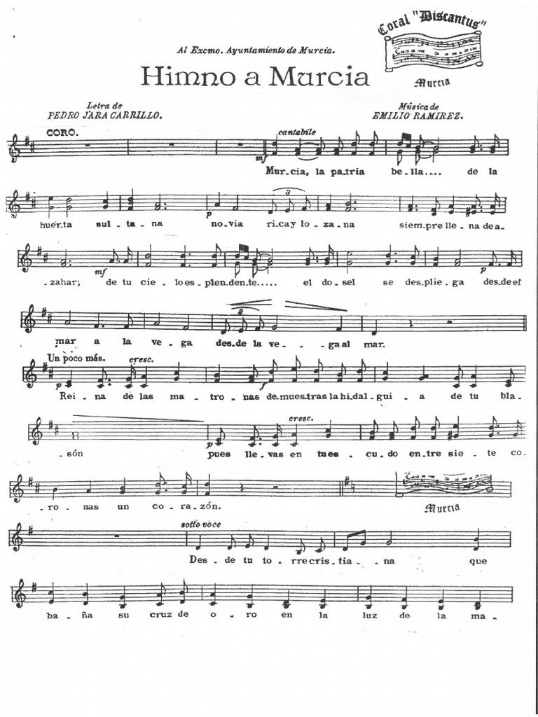 Himno A Murcia | PDF Himno A Murcia | PDF
