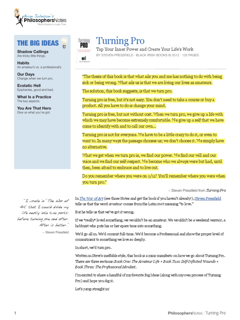 Turning Pro | PDF