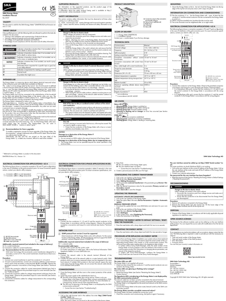 Energy Meter Manual | PDF | Computer Network | Electrical Grid