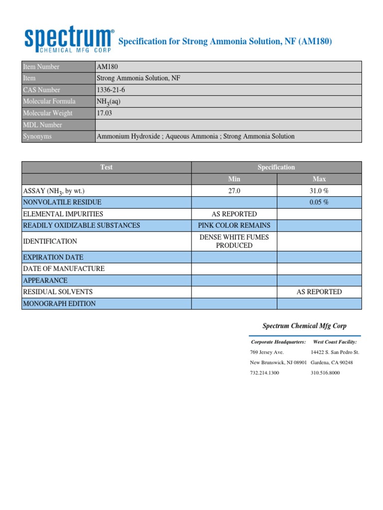 AM180 ProductSpecification | PDF