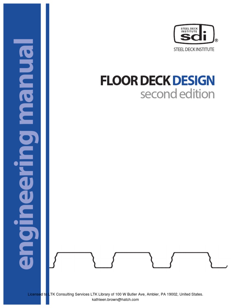 SDI - FDDM2 - Floor Deck Design Manual | PDF