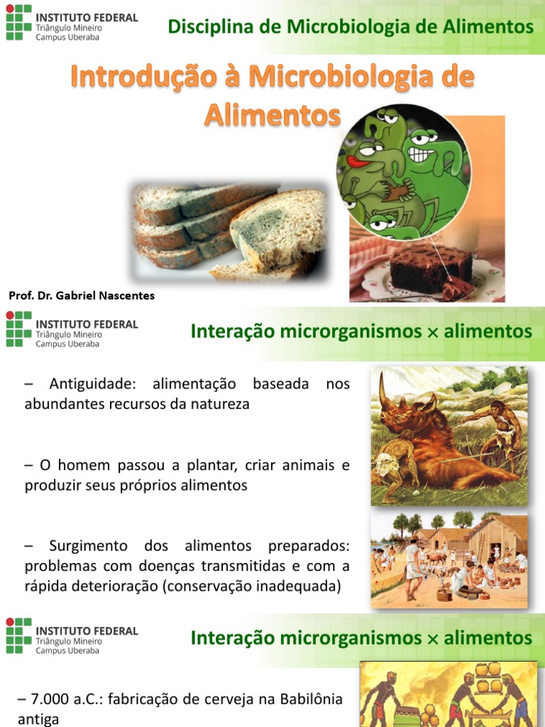 Aula 1 - Introdução À Microbiologia Dos Alimentos | PDF | Microrganismo ...