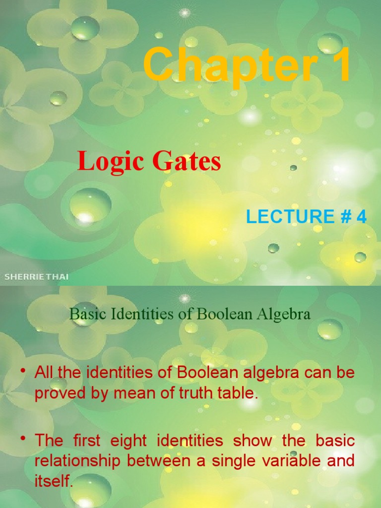 Lecture Logic Gates Boolean Algebra & KM | PDF | Algebra | Logic Lecture Logic Gates Boolean Algebra & KM | PDF | Algebra | Logic