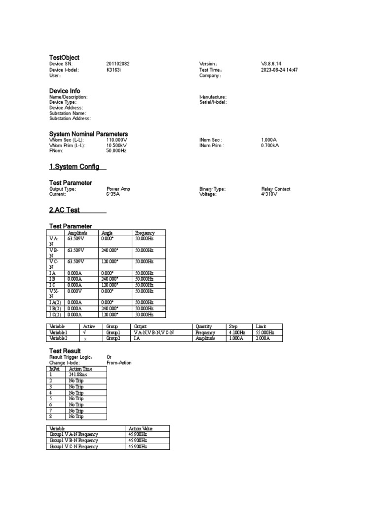 Testobject: 1.system Config | PDF