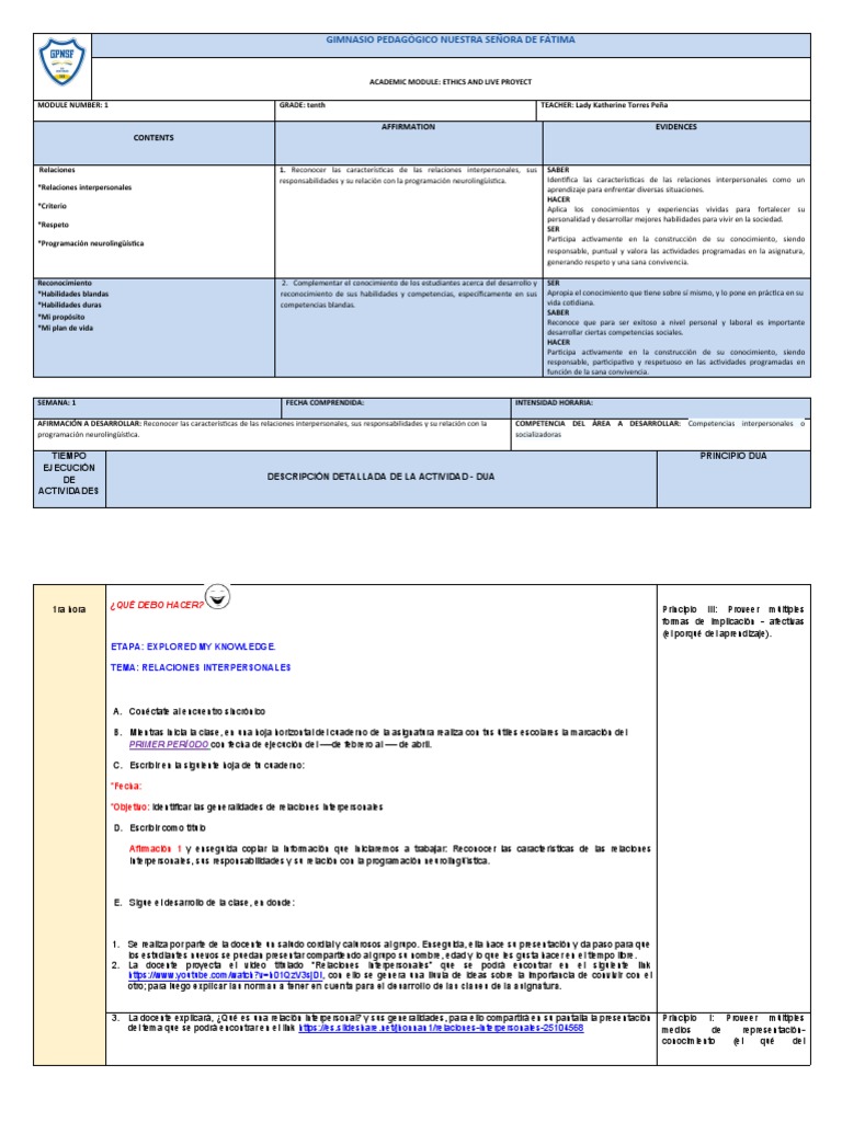 Módulo 2022 - Ética G y Proyecto de Vida - 10° | PDF