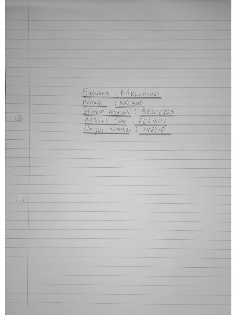 FOO1602 Assignment 2 58206825 | PDF