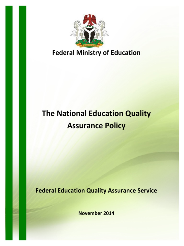 The National Education Quality Assurance Policy NEQAP | PDF | Quality ...