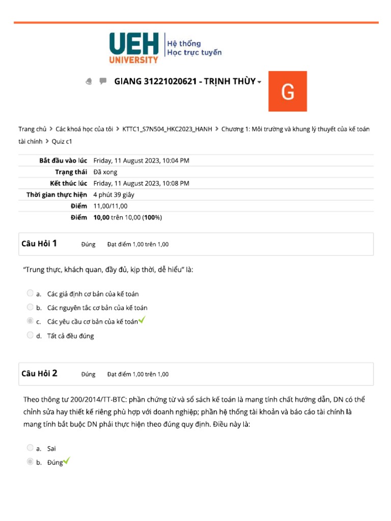 KTTC1 Chương 1 | PDF