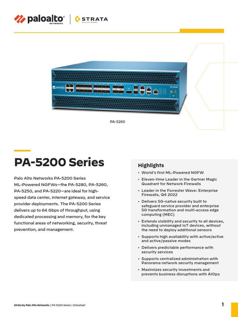 Pa 5200 Series | PDF | Transport Layer Security | Ip Address