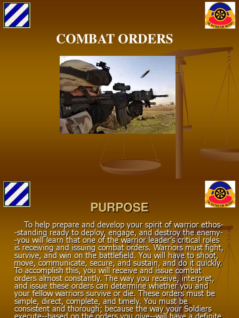 Combat Orders | PDF | Reconnaissance | Platoon