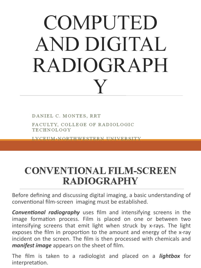 Computed and Digital Radiography | PDF