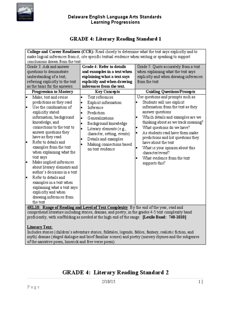 GRADE 4 Literary | PDF