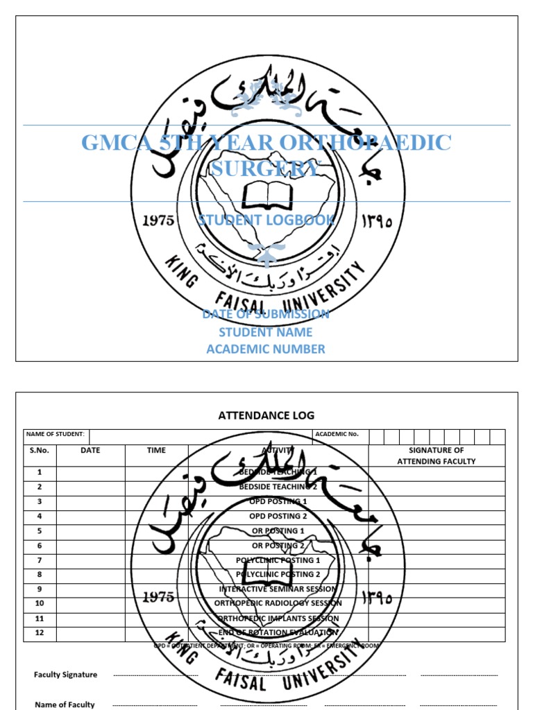 Student Log Book Block 5.ortho Ay 2023-24 | PDF