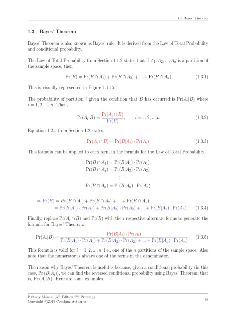 1.3 Bayes' Theorem | PDF
