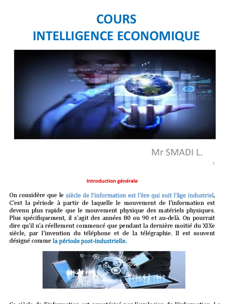 Définition de l'intelligence économique | PDF | Informations | Business