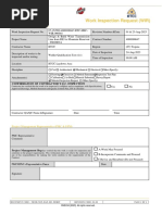 Work Inspection Request Form (WIR) | PDF | Specification (Technical ...