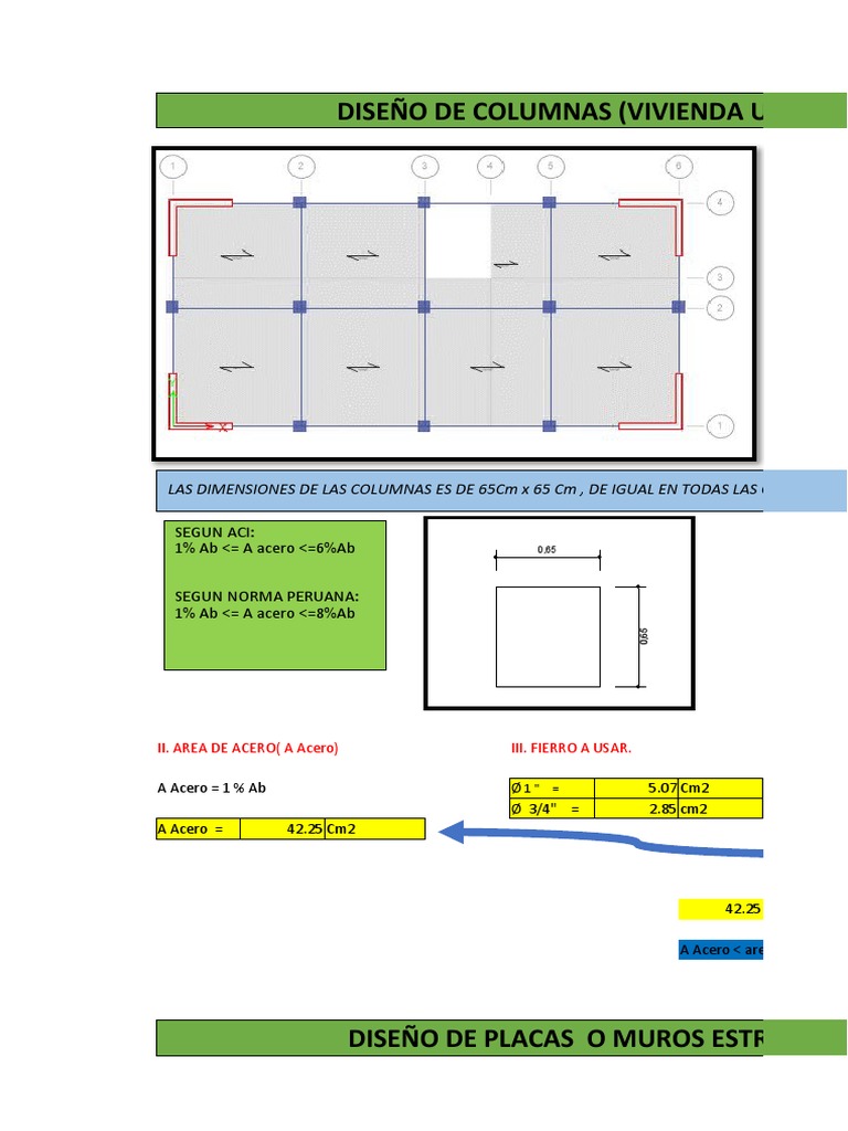 Diseño de Columnas para Vivienda Unifamiliar | PDF