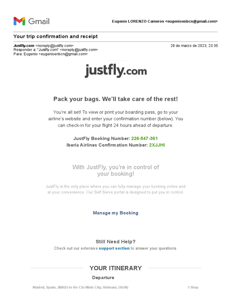 1684057746781gmail - Your Trip Confirmation and Receipt | PDF | Fee ...