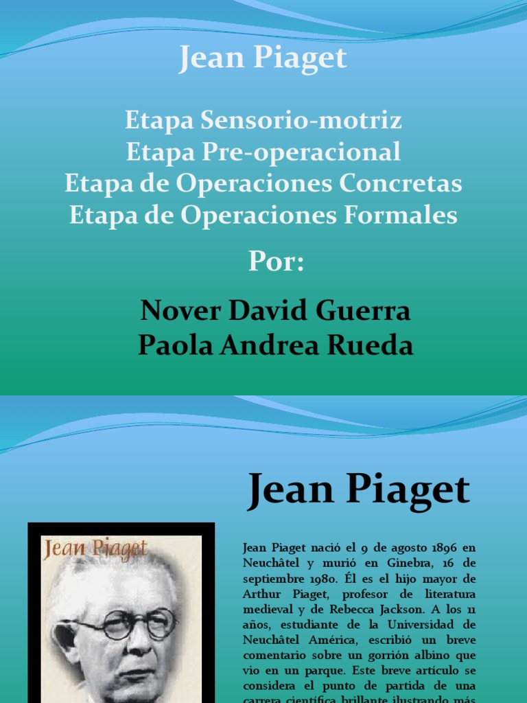 Jean Piaget Etapas de Desarrollo | Descargar gratis PDF | Pensamiento ...