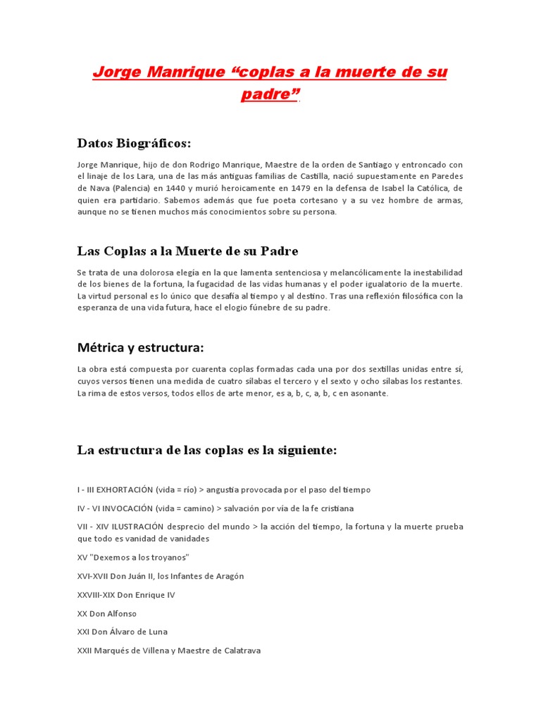 Jorge Manrique | PDF