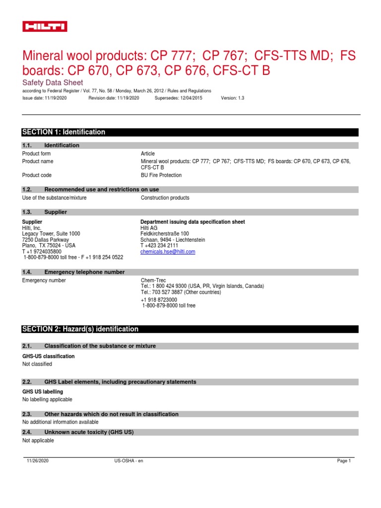 Material Safety Datasheet CP 673 CP 670 B en Material Safety Datasheet ...